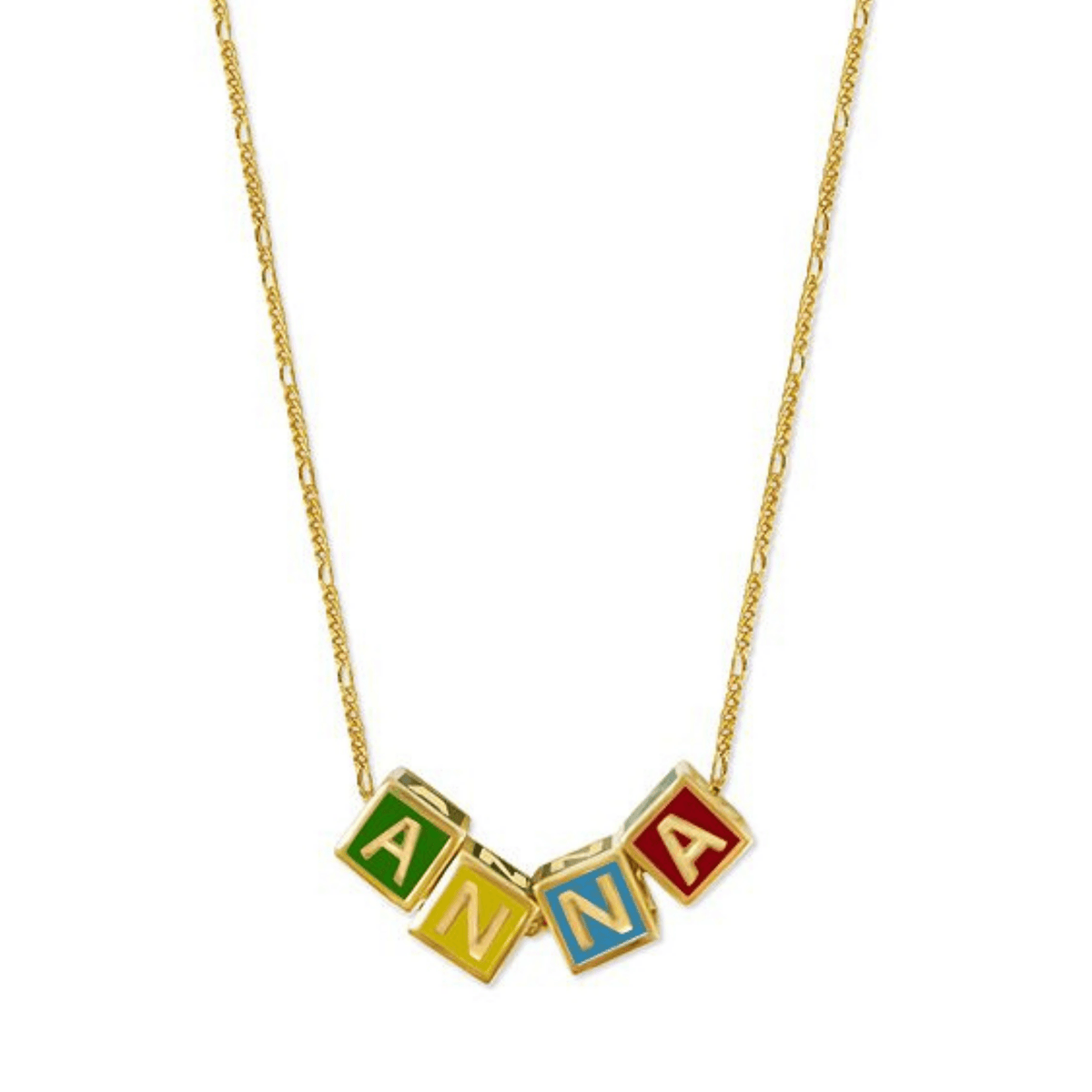 Multi Coloured Enamel Cube Necklace - Anna Lou of London