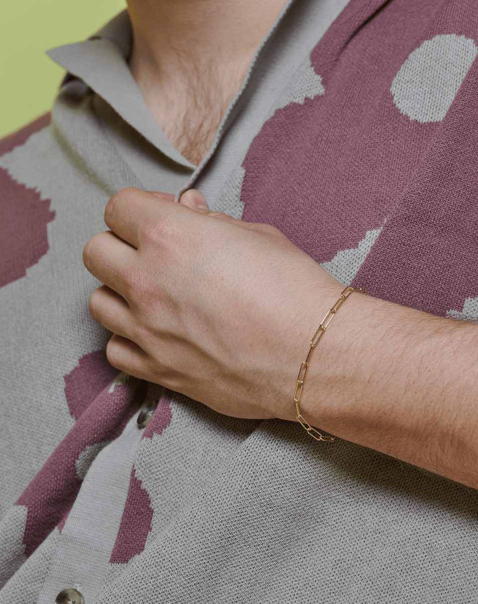Solid Gold Chain Bracelet - Anna Lou of London